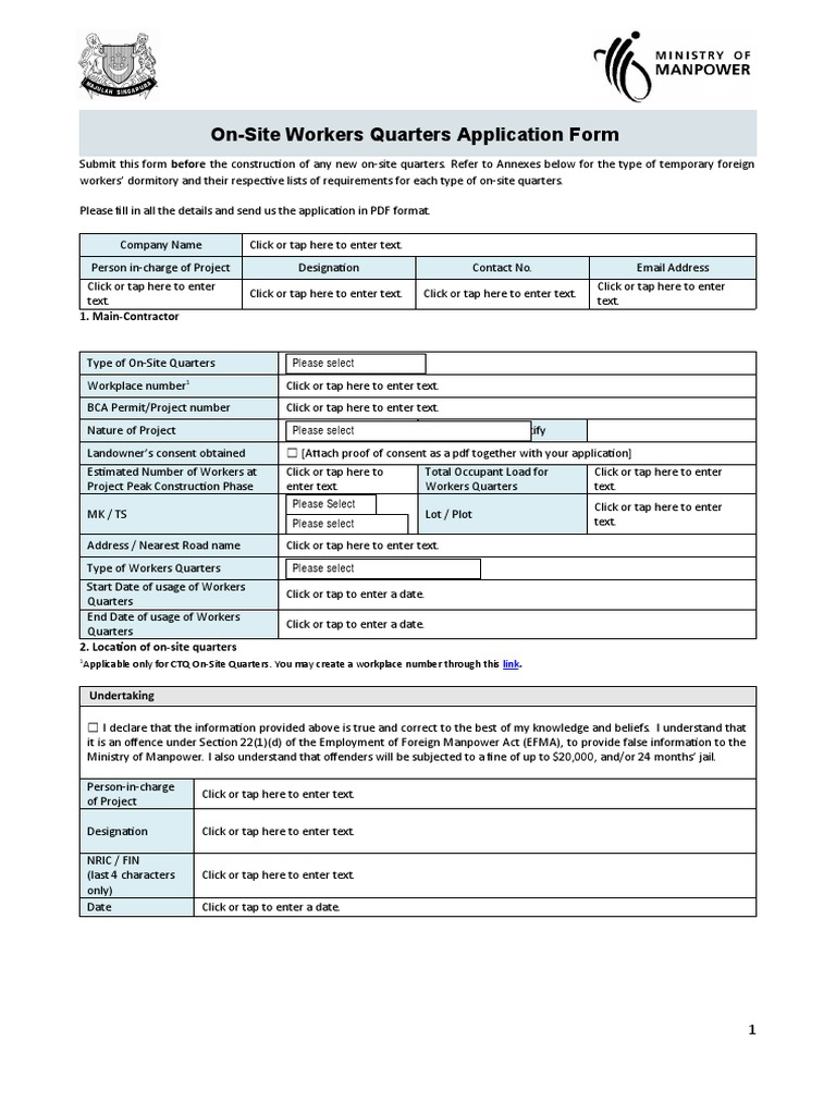 On-Site Workers Quarters Application | PDF | Dormitory | Ventilation ...