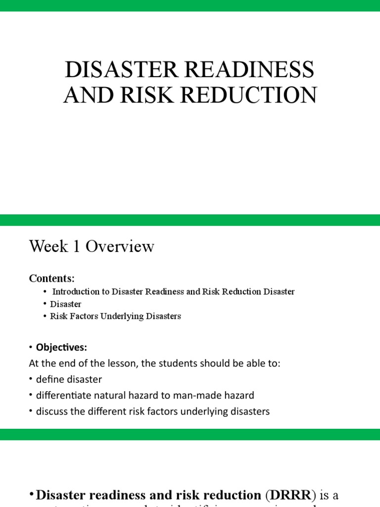 Disaster Readiness and Risk Reduction | PDF | Hazards | Natural Disasters