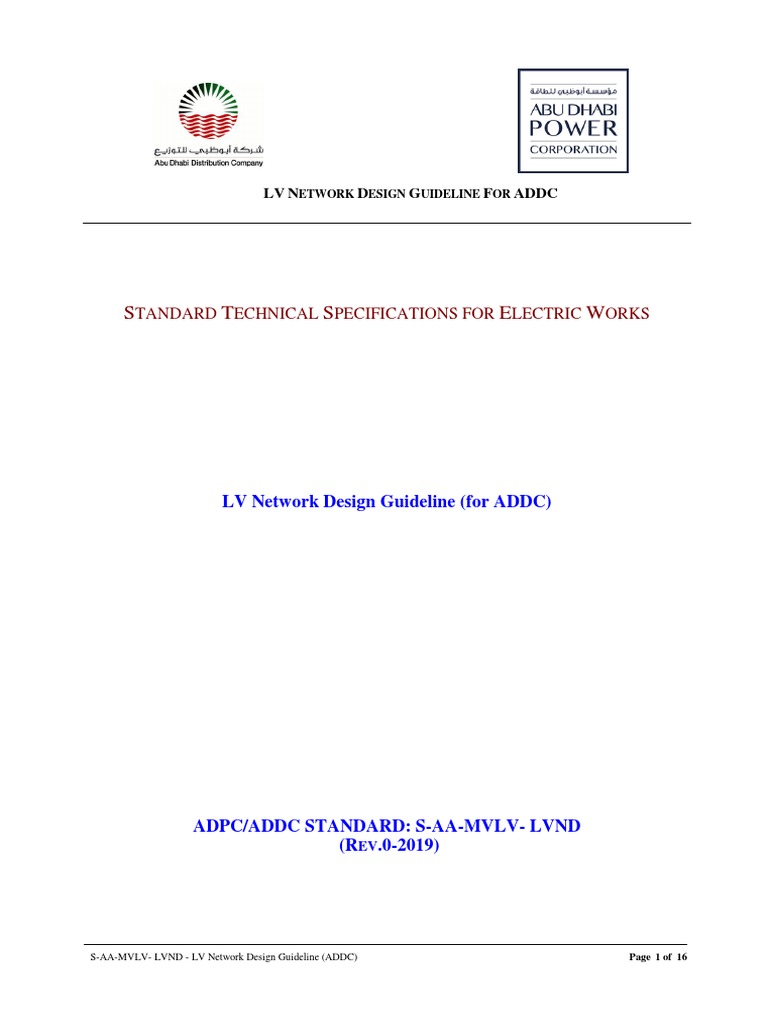 S-AA-MVLV - LVND - LV Network Design Guideline (ADDC) Rev 0 2019 | PDF ...