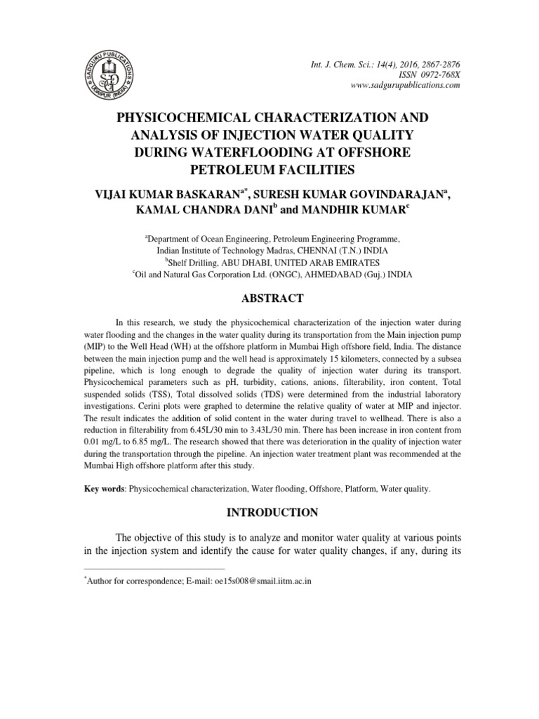 Relative Plugging Index | PDF | Sulfate | Magnesium