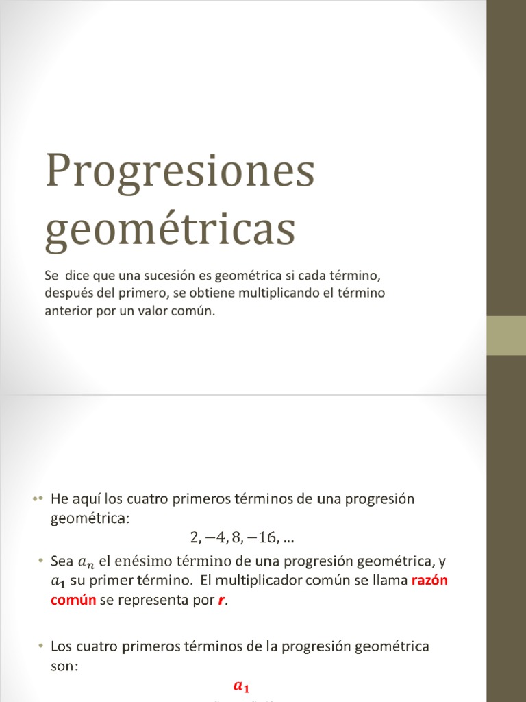 Progresión Geometrica | PDF