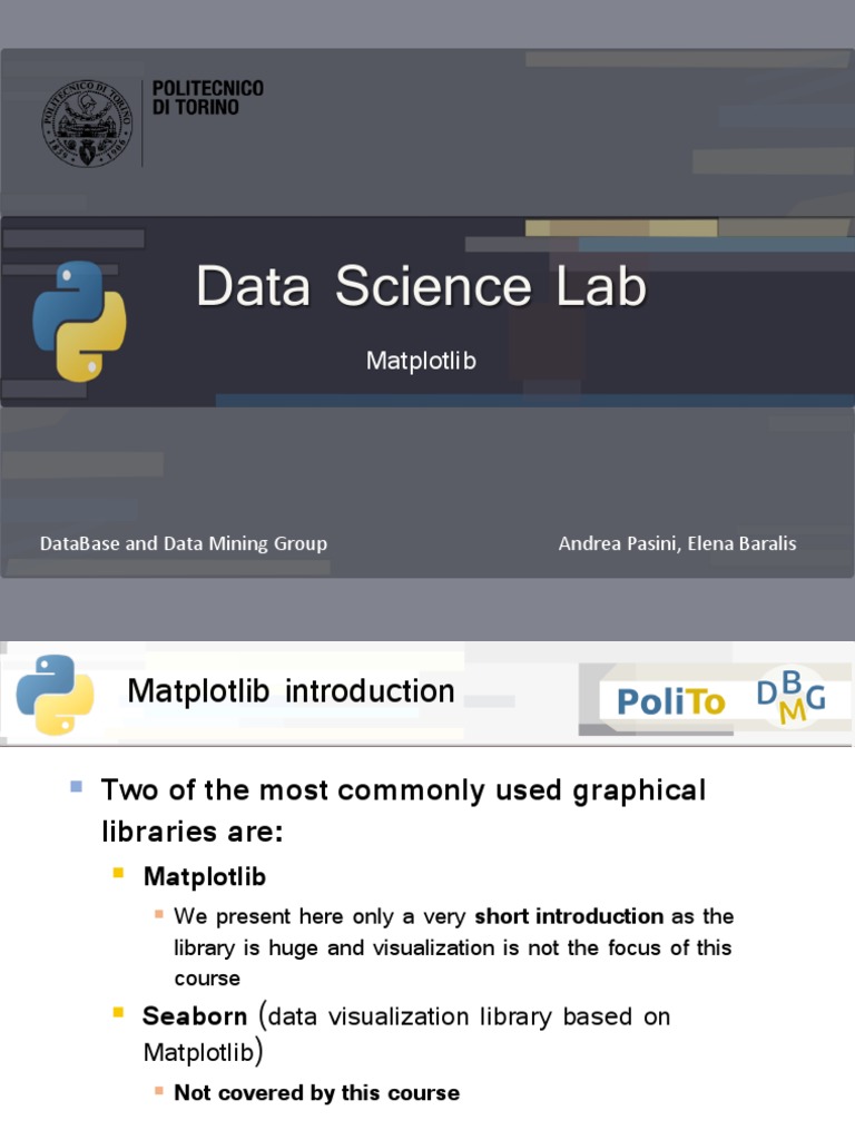 Data Science Lab Matplotlib Pdf Matlab Computer Programming