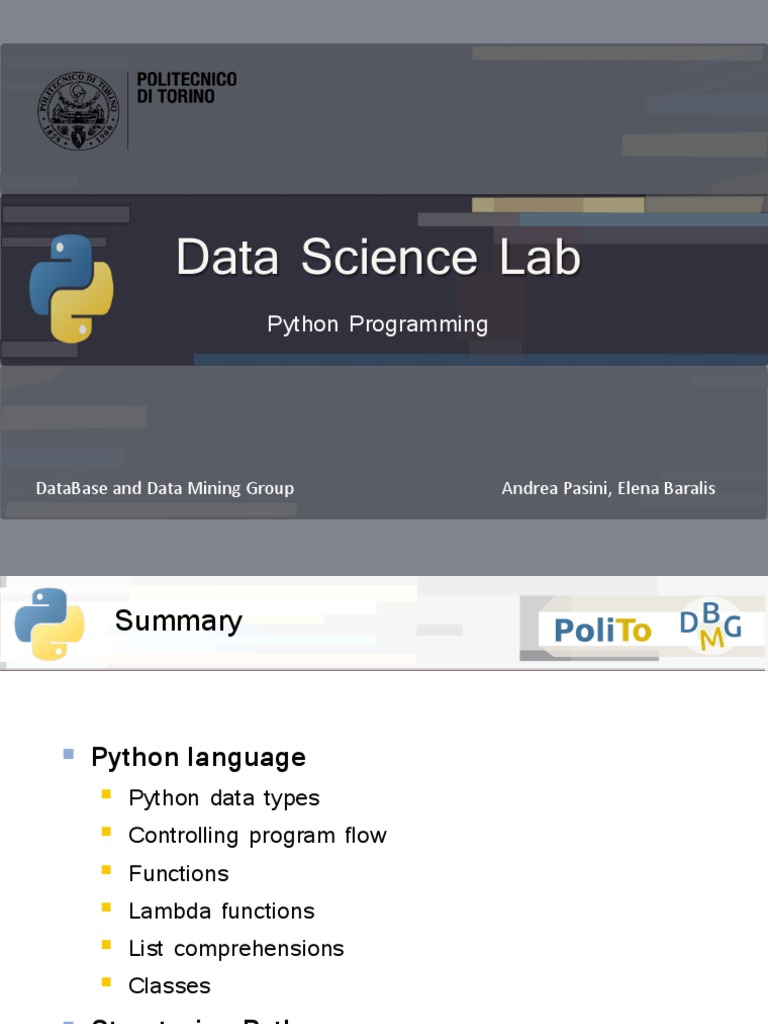 DSL Python Programming | PDF | Method (Computer Programming) | Class ...