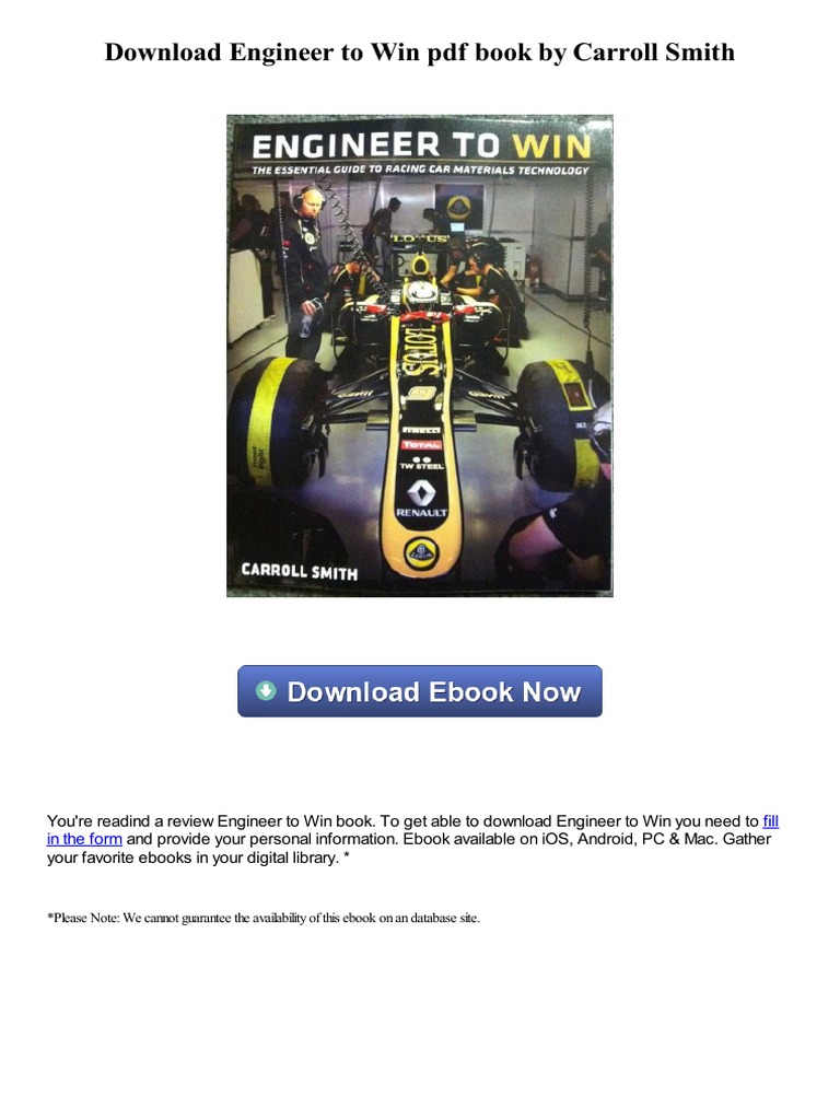 Engineer To Win PDF Book by Carroll Smith: Fill in The Form | PDF | E ...