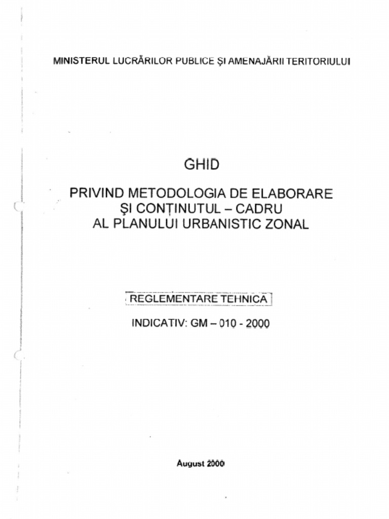 Legislatie Ghid Elaborare Continut Cadru PUZ | PDF