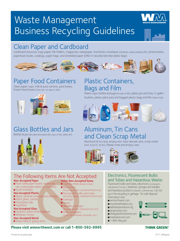 Waste Management Business Recycling Guidelines: Clean Paper and ...