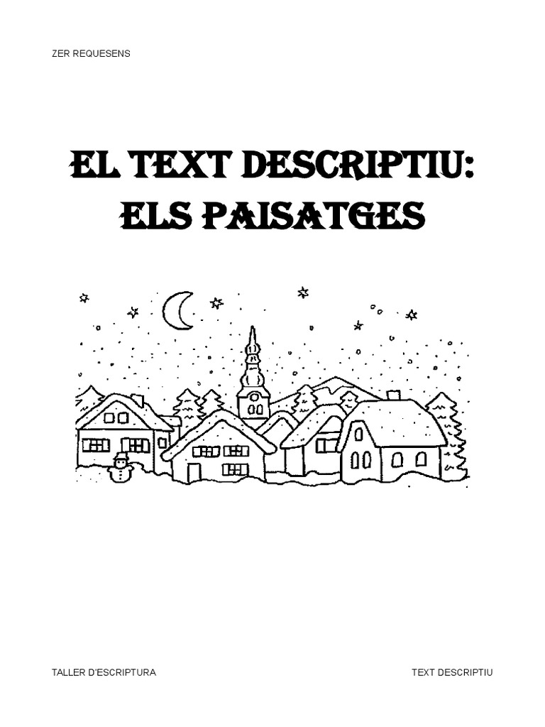 El Text Descriptiu. Els Paisatges. CM | PDF