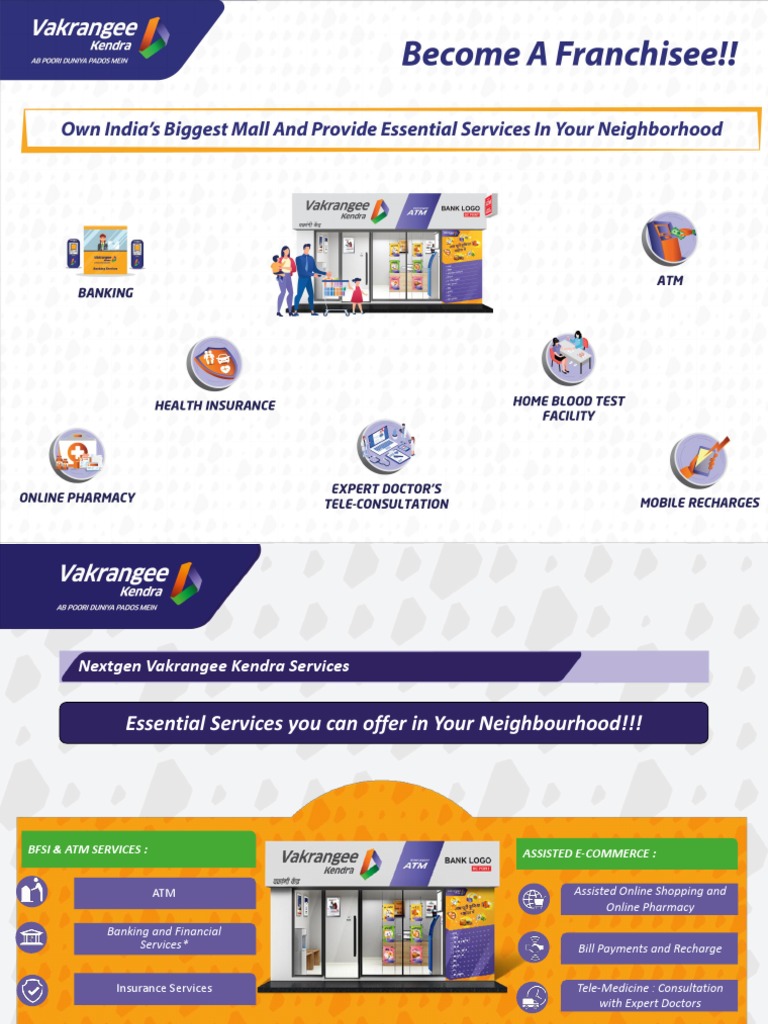Vakrangee Kendra: Essential Services Guide | PDF | Sustainability ...