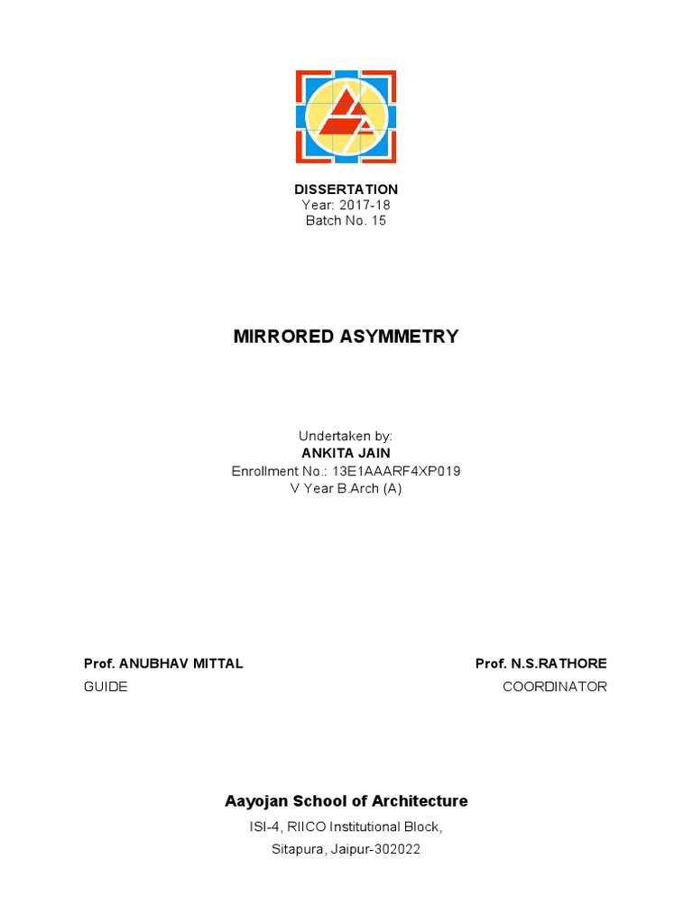 Mirrored Asymmetry: Symmetrical Plan with Asymmetrical Facade | PDF ...