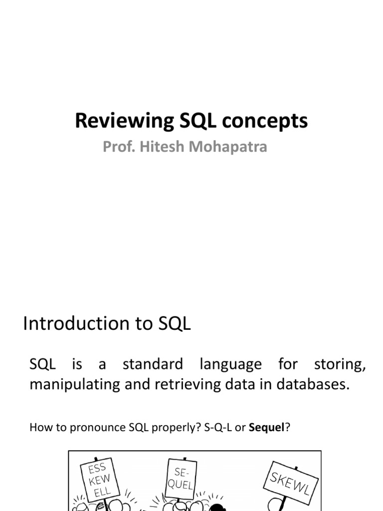Reviewing SQL Concepts | PDF | Sql | Databases