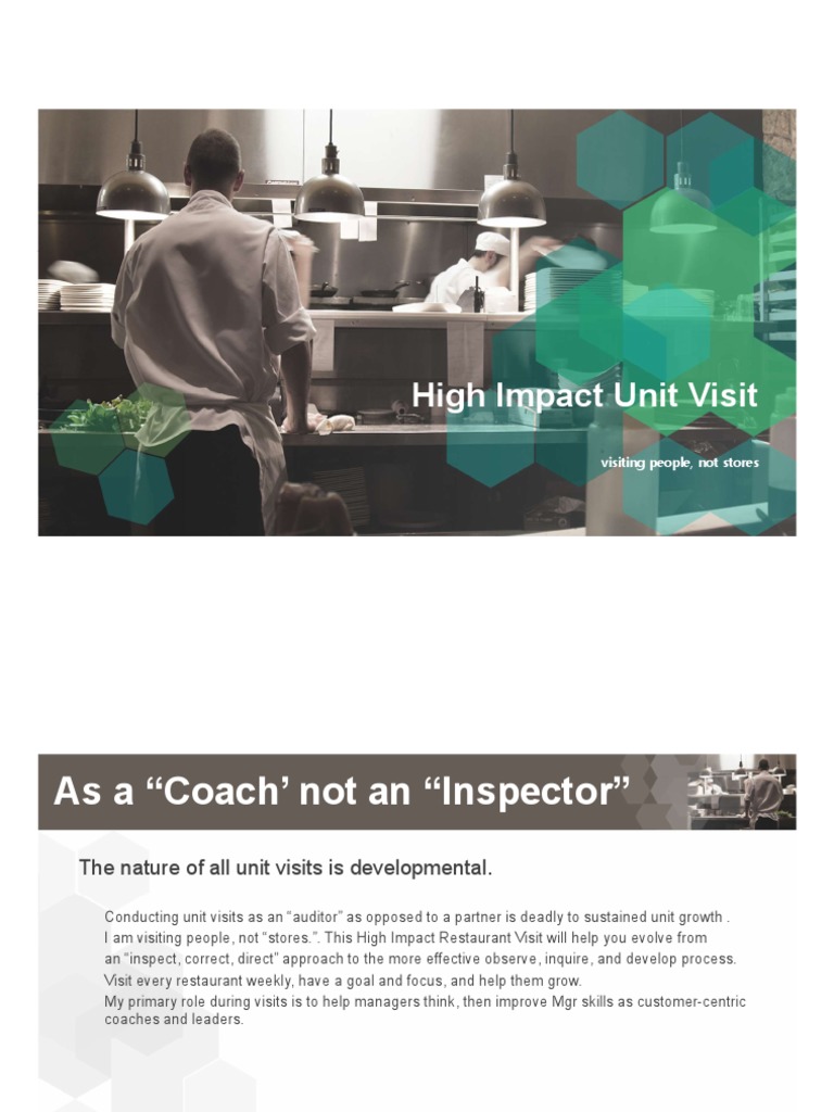 High Impact Unit Visit | PDF | Restaurants | Business
