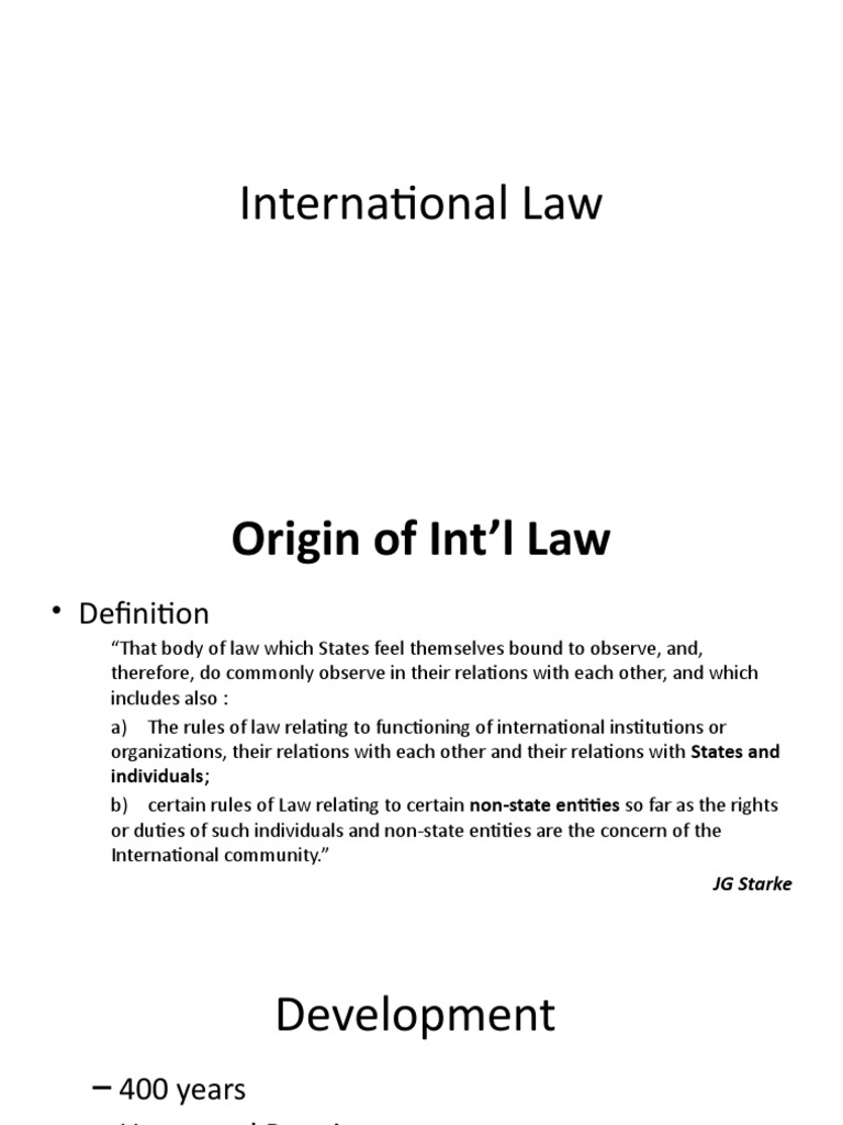 Understanding the Foundations and Evolution of International Law | PDF ...