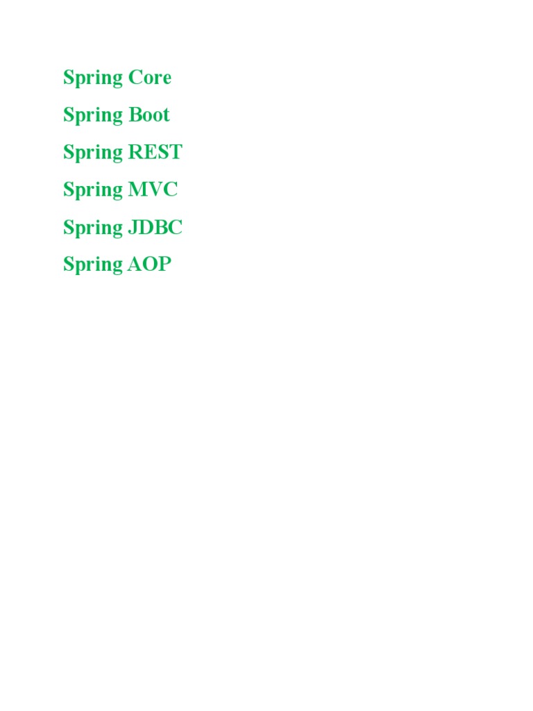 Spring Framework Interview Preparation | PDF | Spring Framework ...