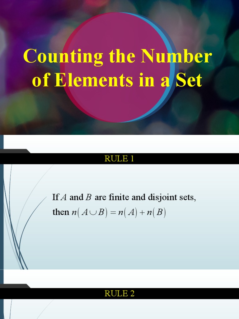 Counting Elements in Sets: Examples | PDF | Algebra | Calculus