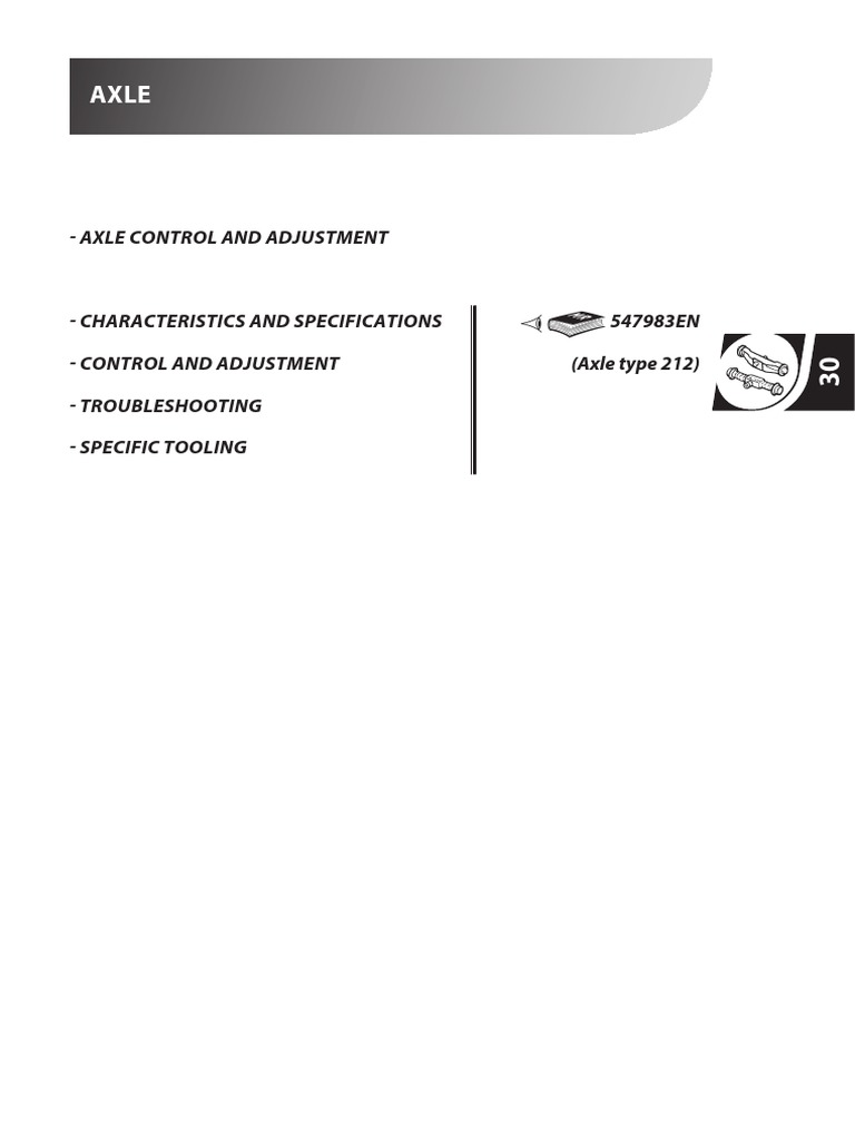 Axle Control and Adjustment | PDF | Axle | Automotive Industry