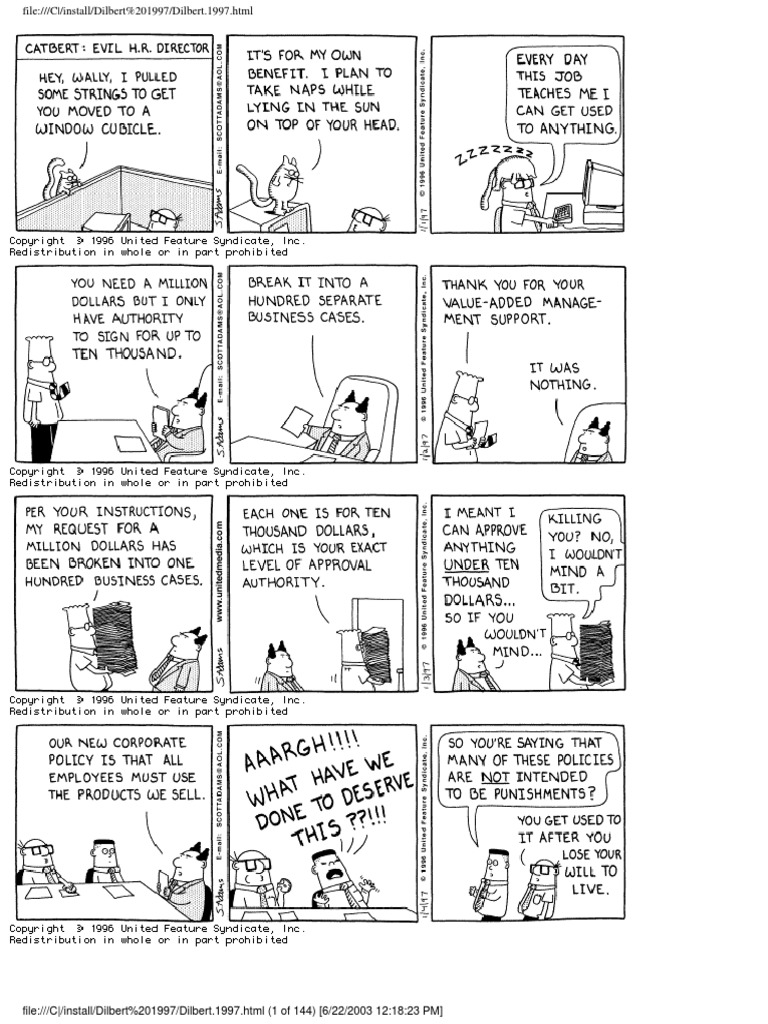Dilbert 1997 Comic Strips | PDF | Computing And Information Technology
