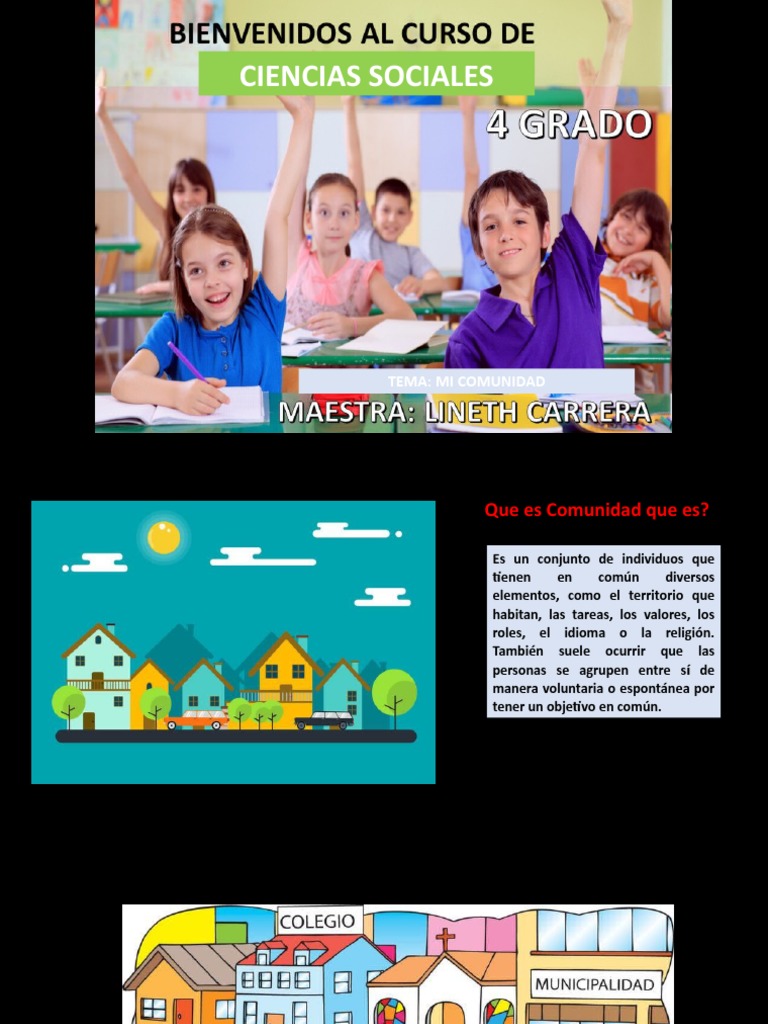 Mi Comunidad: Elementos y Actividades | PDF