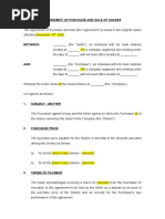 Share Transfer Agreement Template | PDF | Stocks | Arbitration