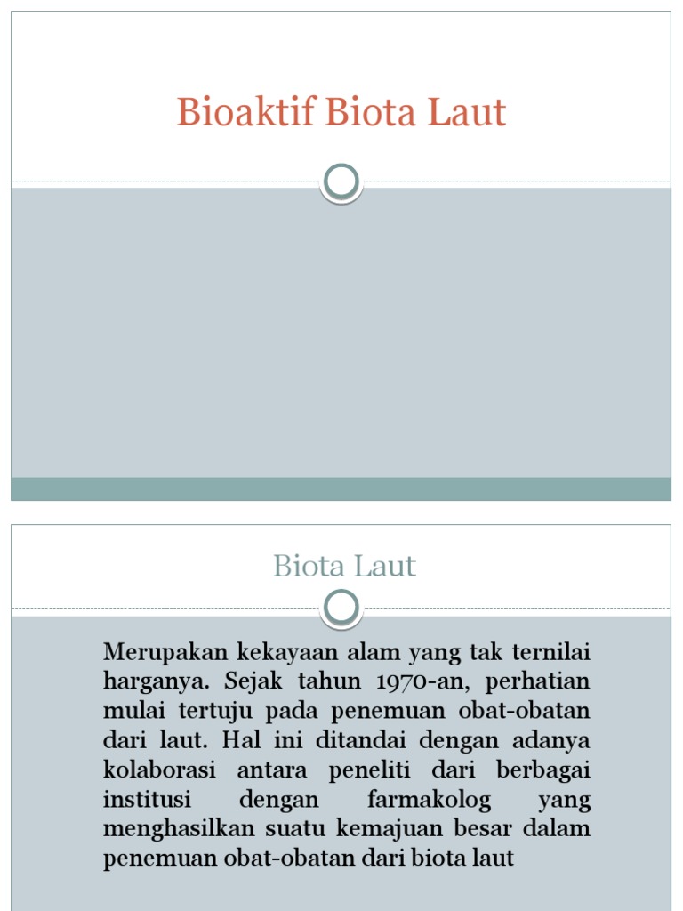 Bioaktif Biota Laut | PDF