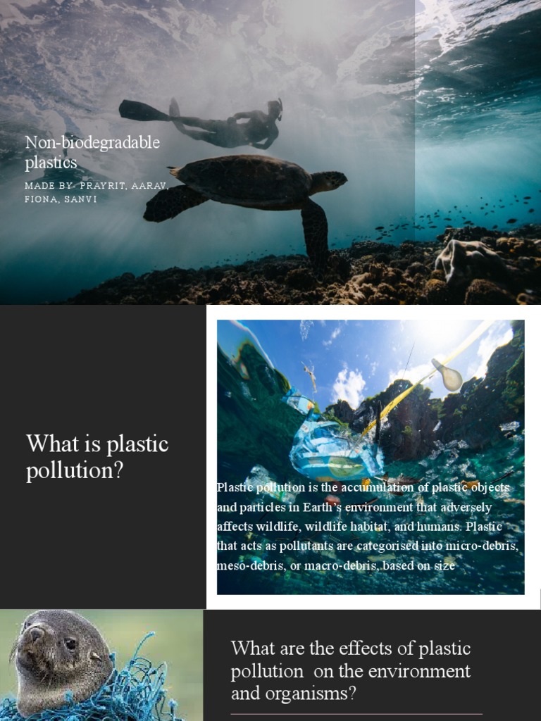Non-Biodegradable Plastics: Made By-Prayrit, Aarav, Fiona, Sanvi | PDF ...