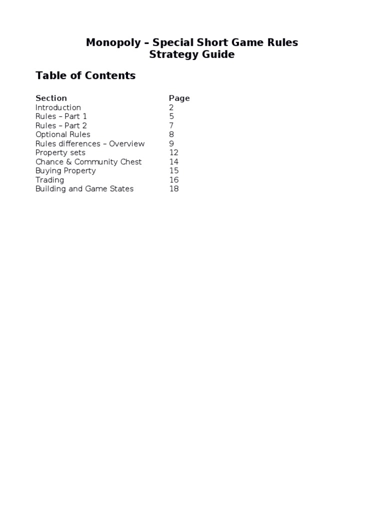 Speed Monopoly: Custom Rules to Shorten Game Length While Maintaining ...