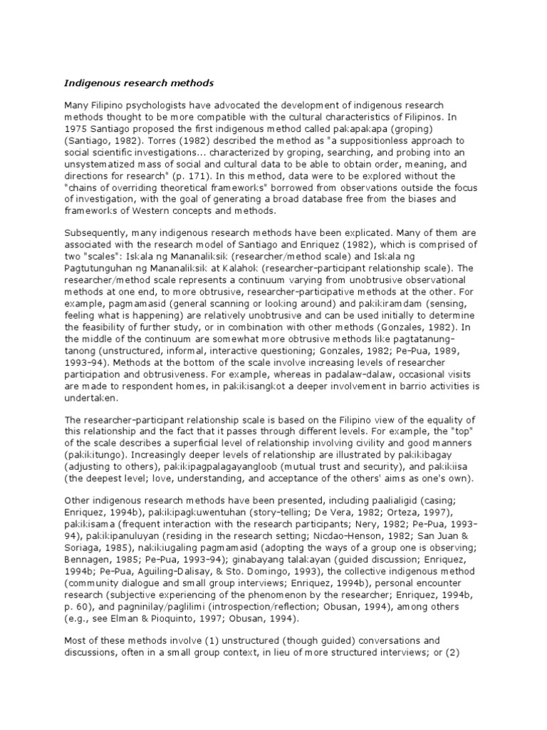 Indigenous Research Methods | PDF | Observation | Data