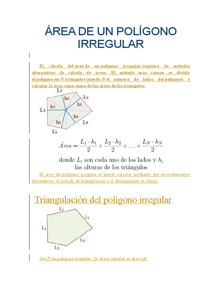 Área de Un Polígono Irregular | PDF | Triángulo | Formas geométricas