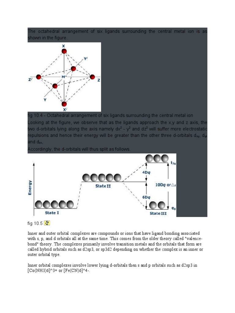 Inner and Outer Orbital Complexes Explained | PDF | Coordination ...