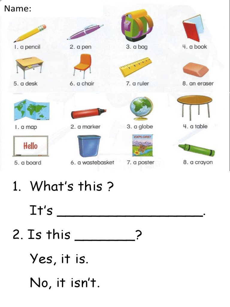What's This ? It's - 2. Is This - ? Yes, It Is. No, It Isn't | PDF