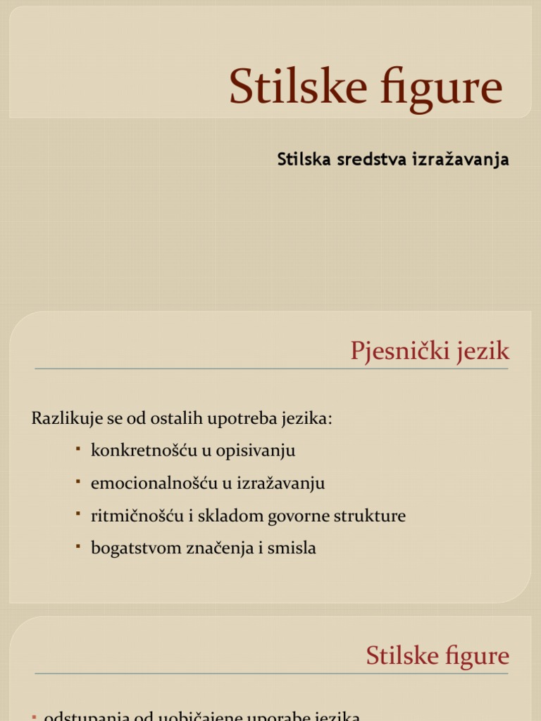 Stilske Figure Pregled | PDF
