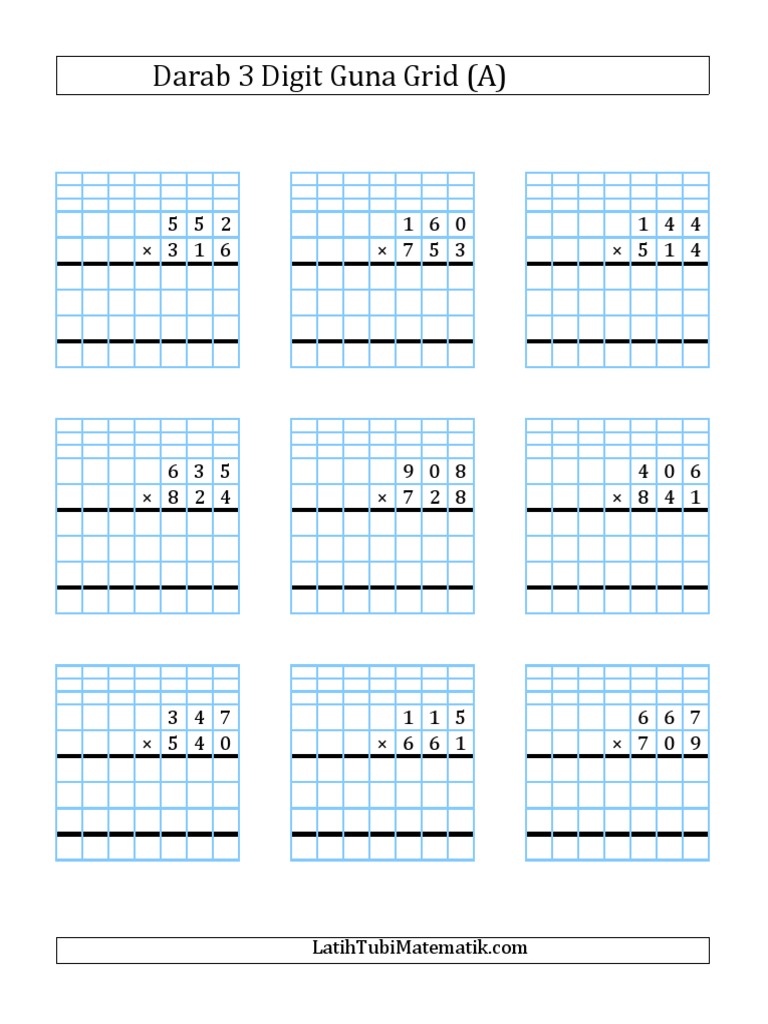 Darab 3 Digit Guna Grid 09 04 2020 PDF | PDF | Teaching Mathematics
