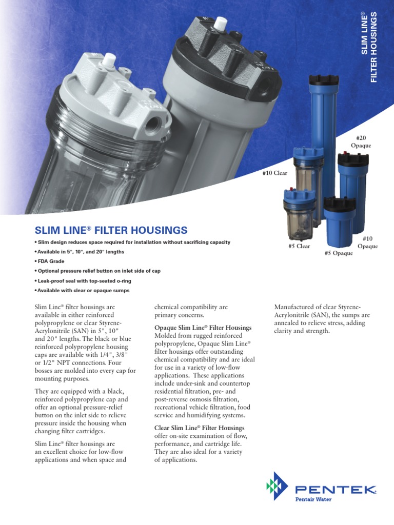 Slim Line Filter Housings: #20 Opaque | PDF | Building Materials ...
