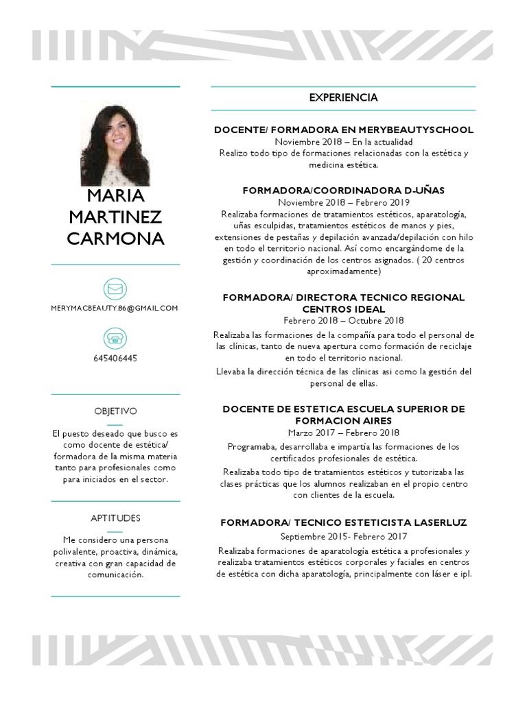 CV Maria PDF | PDF | Business | Bienestar