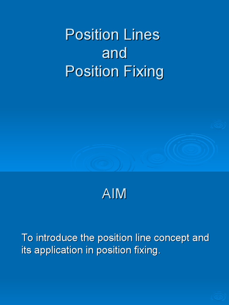 Position Lines | PDF | Navigation | Compass
