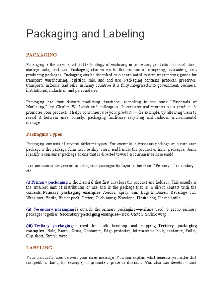 MM II Packaging UNIT 4-5 | PDF | Search Engine Marketing | Packaging ...