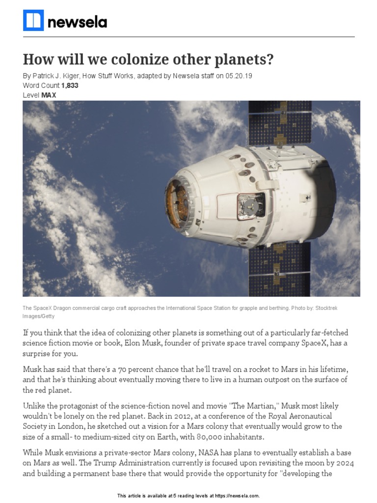 Benchmark-12-Colonize-Planets-52503-Article Quiz and Answers | PDF ...