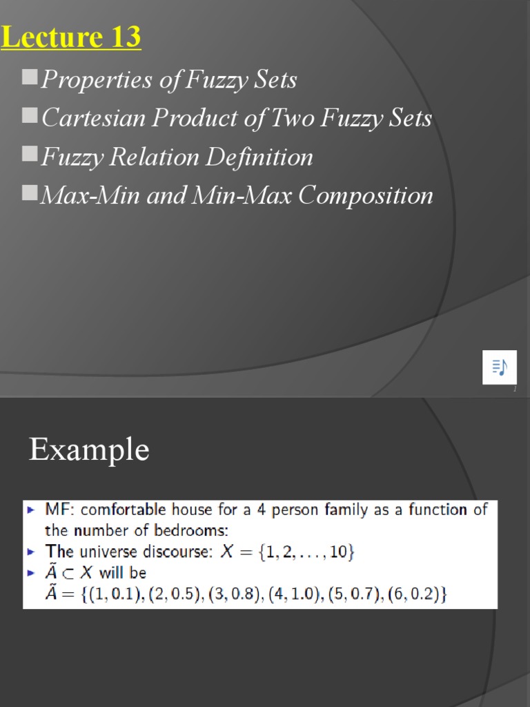 Properties of Fuzzy Sets Cartesian Product of Two Fuzzy Sets Fuzzy ...