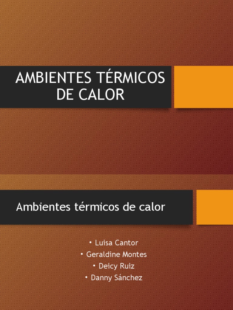 Ambientes Termicos de Calor | PDF | Termorregulación | Calor