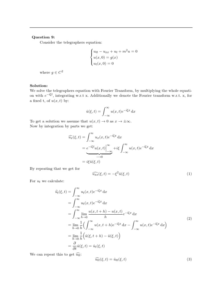 Pde - T6Q9 | Download Free PDF | Differential Calculus | Differential ...