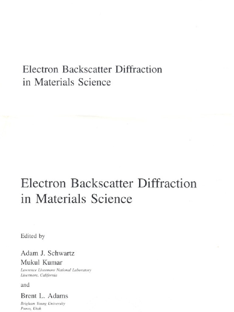 Electron Backscatter Diffraction in Materials Science-030646487X PDF | PDF