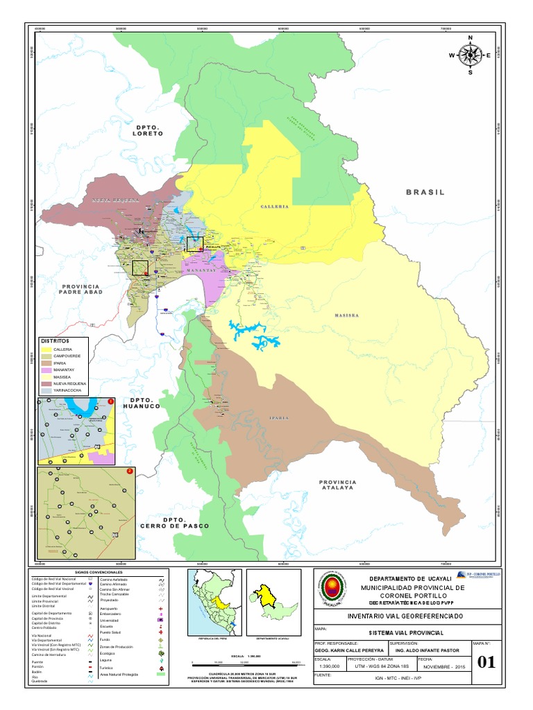 Mapa de la Provincia Coronel Portillo | PDF