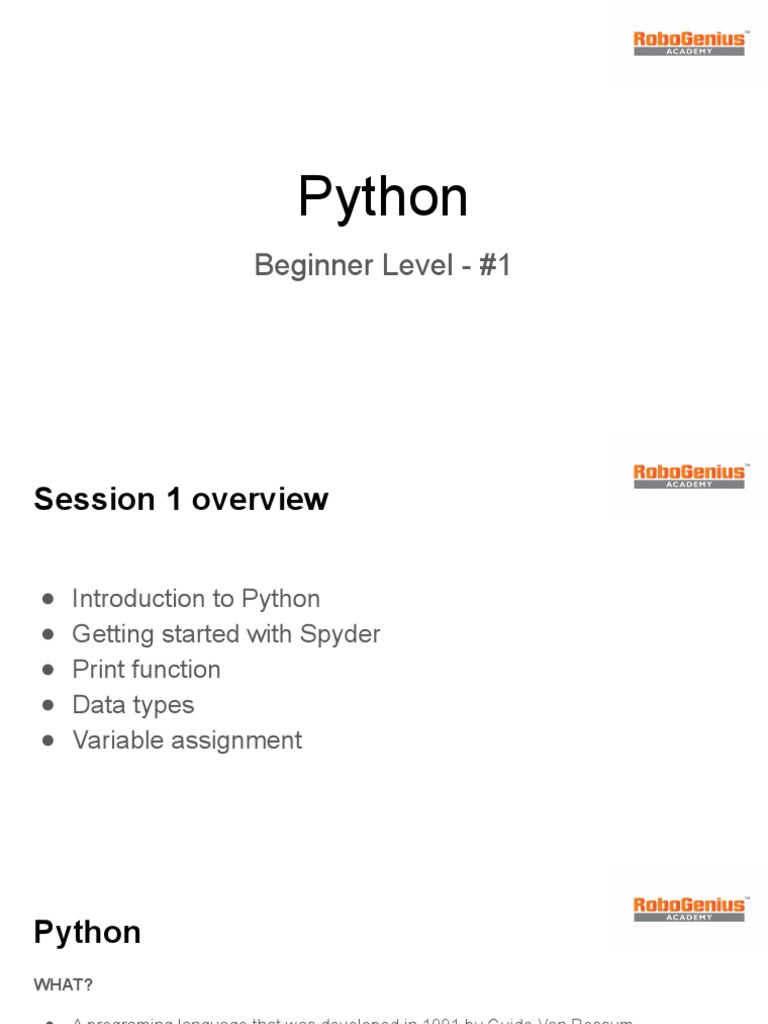 Python: Beginner Level - #1 | PDF | Control Flow | Data Type