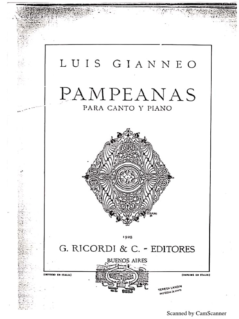 Gianneo, Luis - Obras para Canto y Piano | PDF
