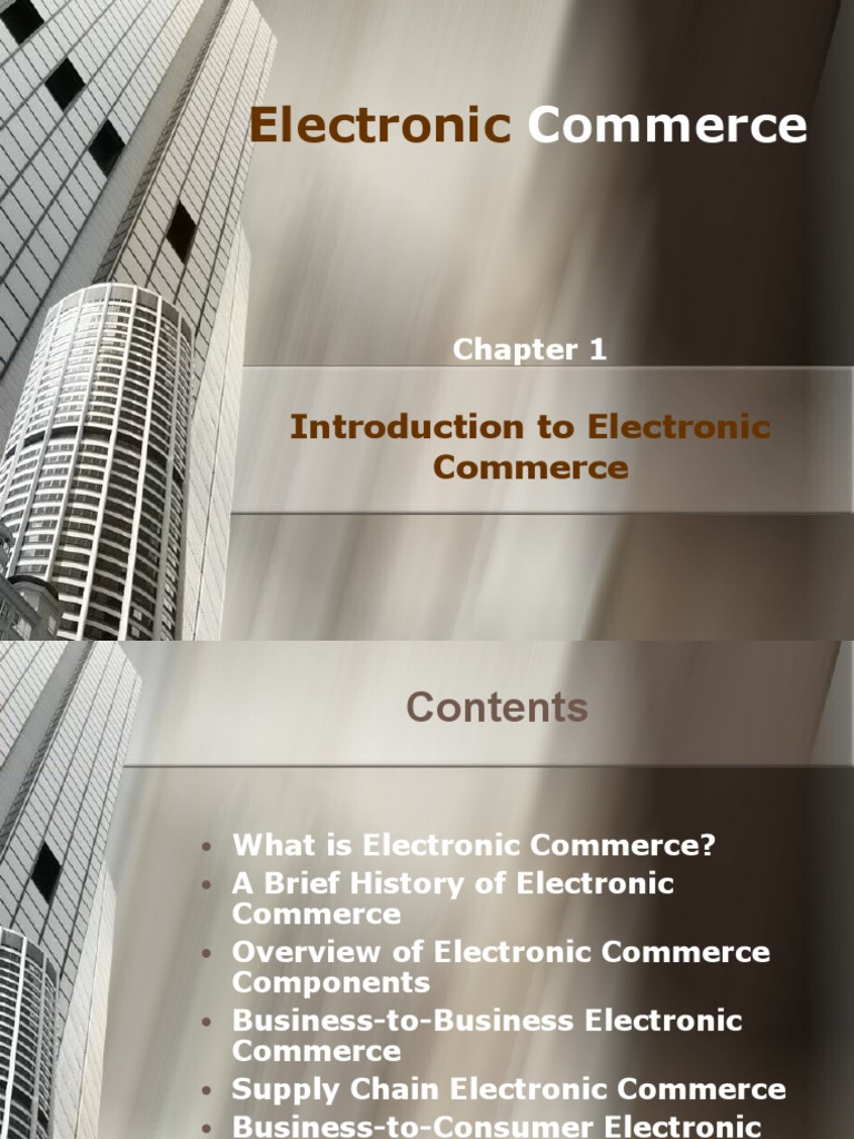 Chapter 1 E Commerce Pdf Computer Network Information Technology