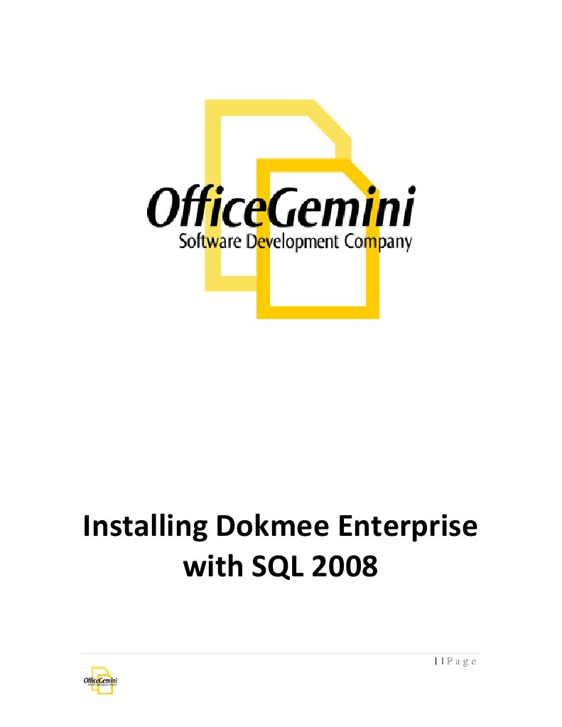 Installing Dokmee Enterprise SQL 2008 | PDF | Microsoft Sql Server | Databases