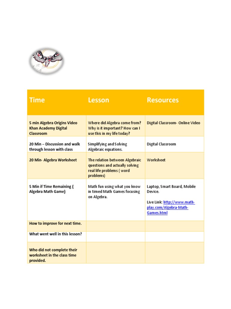 Timelesson 1 | PDF