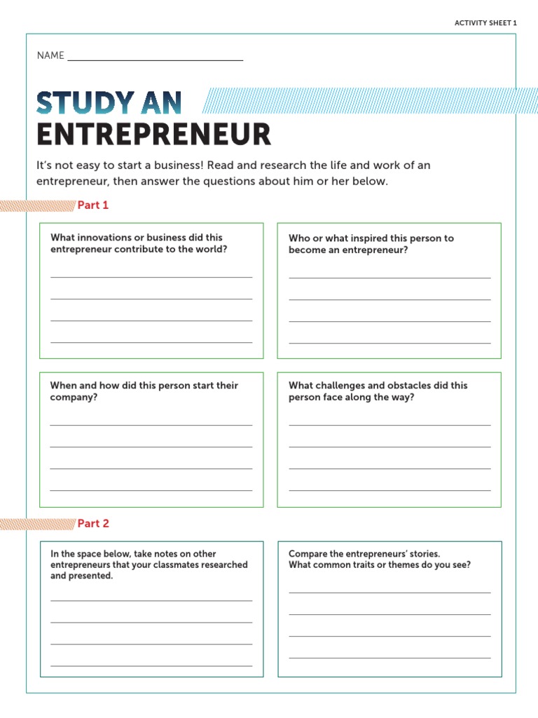 Shark Tank Activity 1 Study Entrepreneur PDF | PDF | Business