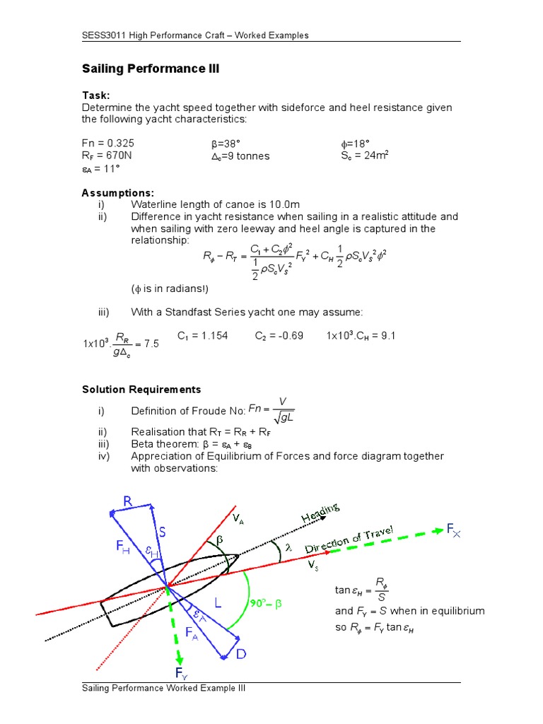 Sailing Performance III | PDF | Physics | Teaching Mathematics