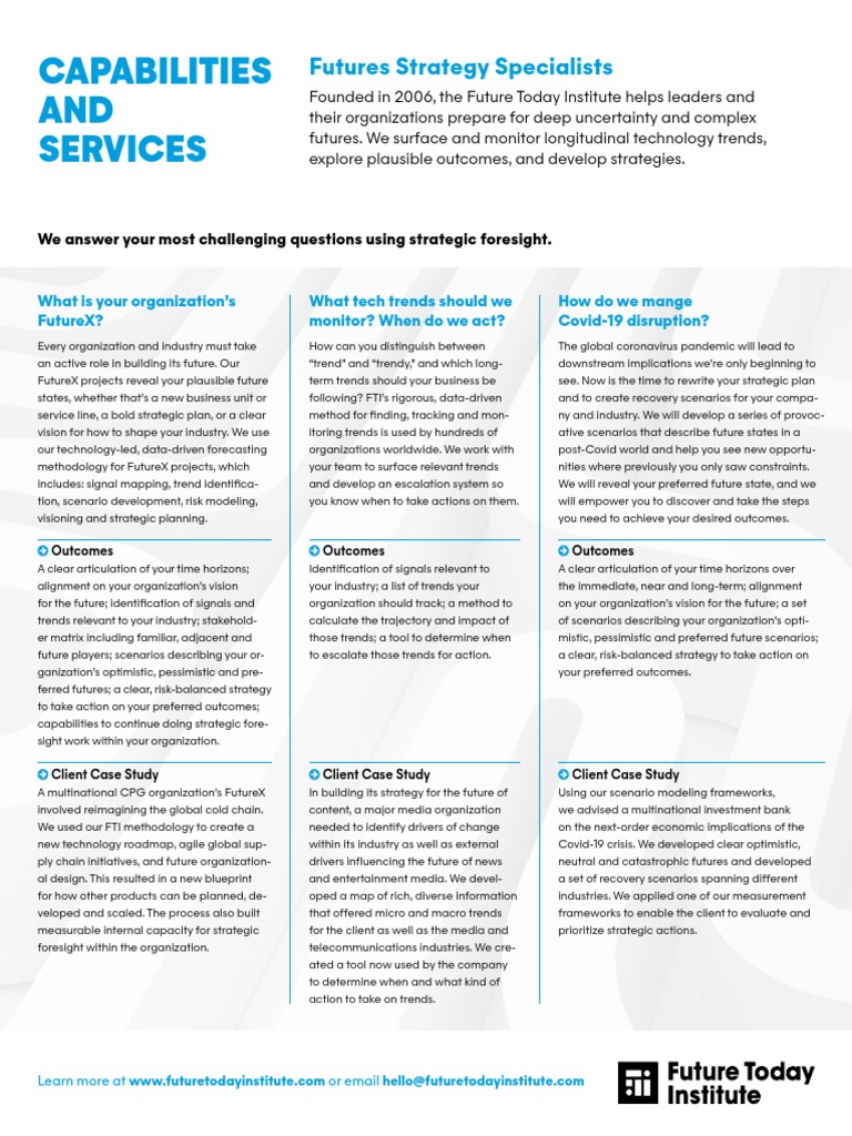 Capabilities AND Services: Futures Strategy Specialists | PDF ...