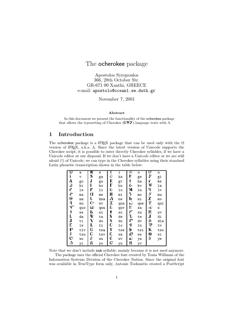 Cherokee | PDF | Printing | Digital Typography